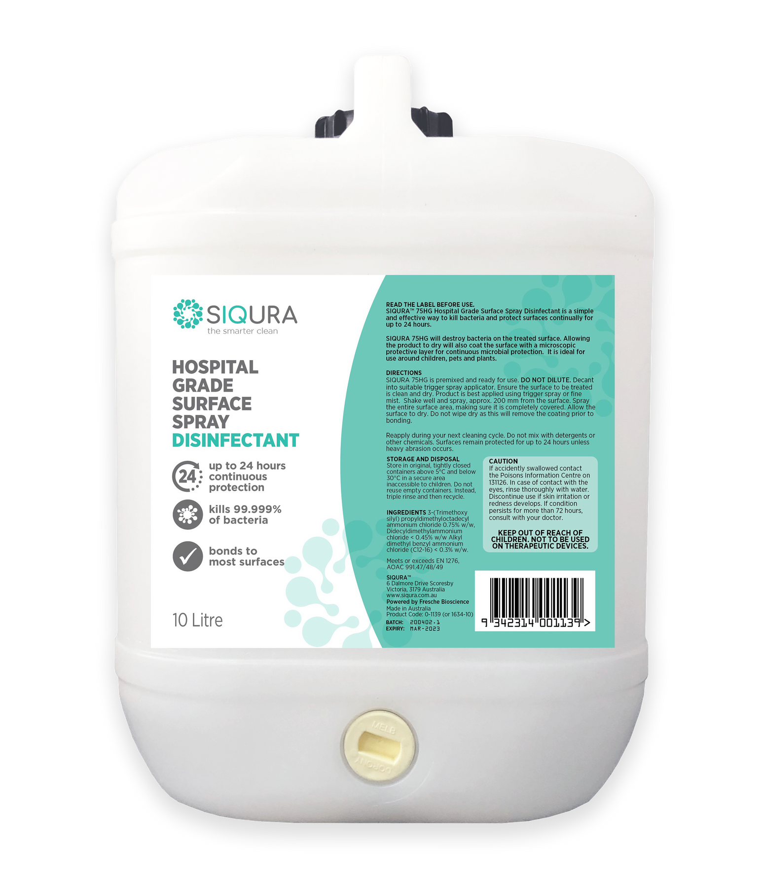Hospital Grade Surface Disinfectant - 10 Litre
